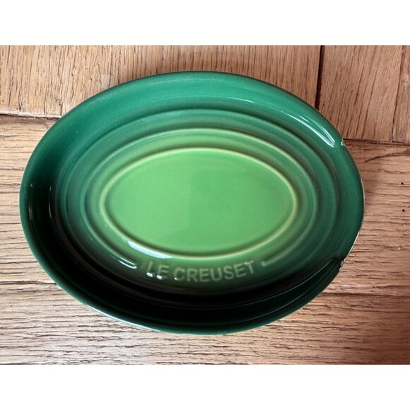 Le Creuset | Kitchen | New Le Creuset Stoneware Oval Spoon Rest Bamboo ...